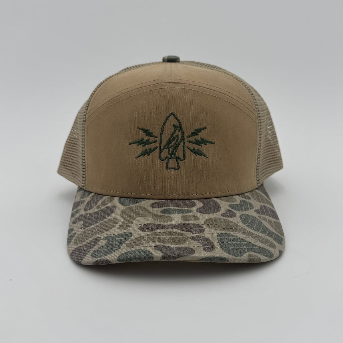 SOBRŌ Khaki/Retro 5-Panel Trucker – Ex Umbris Designs