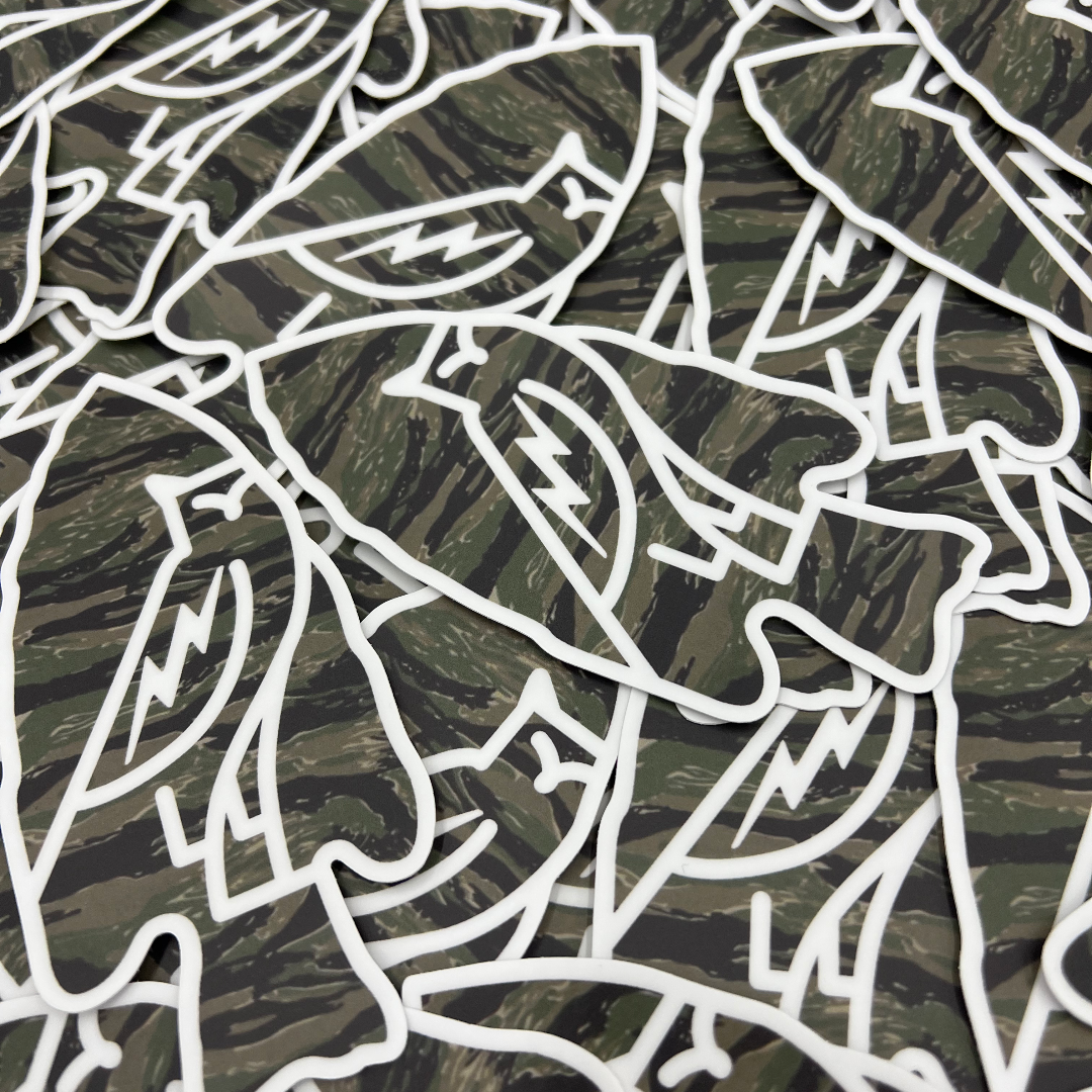 Tiger Stripe Arrowhead Sticker – Ex Umbris Designs